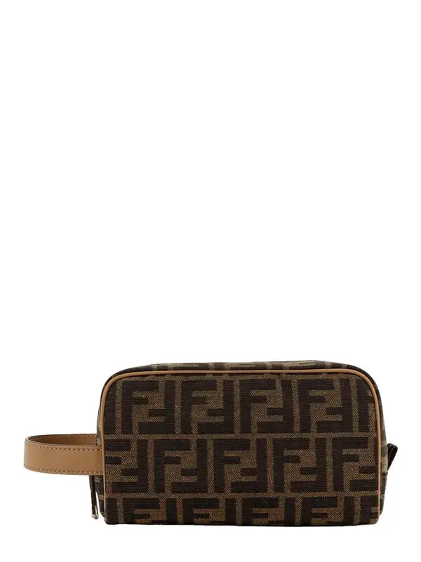 Fendi Beauty Small In Ff Jacquard Fabric - Brown