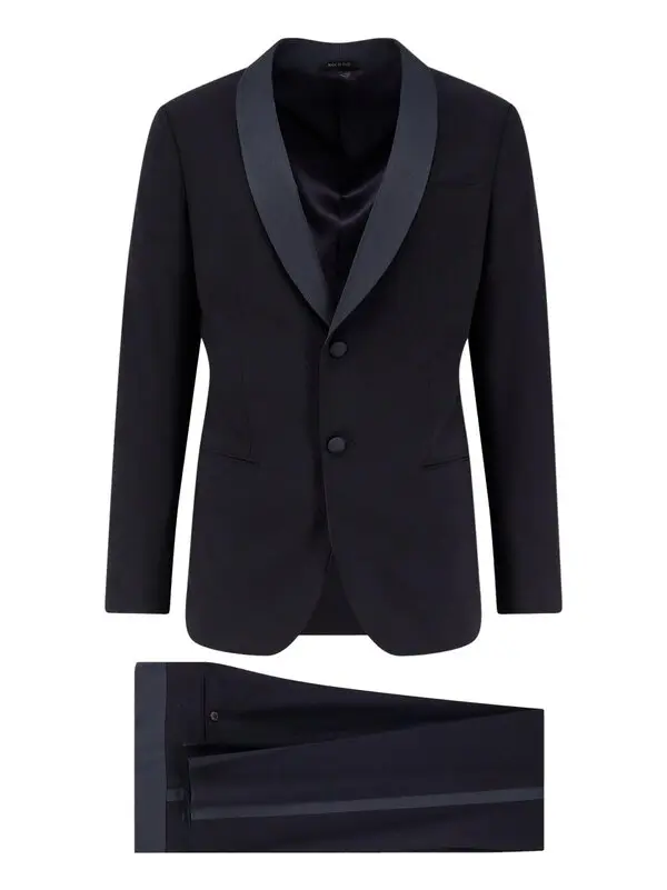 Giorgio Armani Virgin Wool Tuxedo - Blue