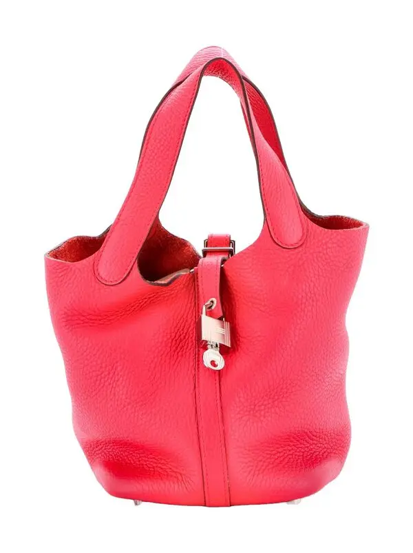 Hermès Picotin Lock Bag Clemence Pm - Rose Mexico