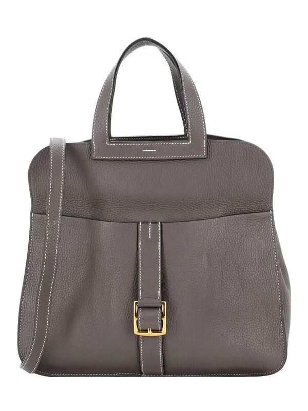 HERMES Halzan 31 Bag Clemence - Etoupe