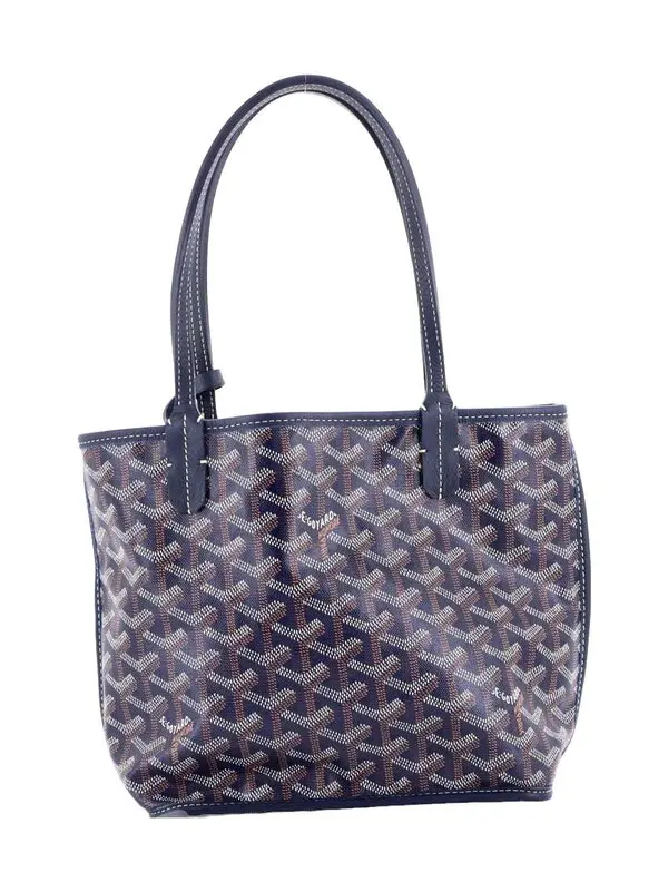 GOYARD Anjou Reversible Tote Coated Canvas Mini - Blue