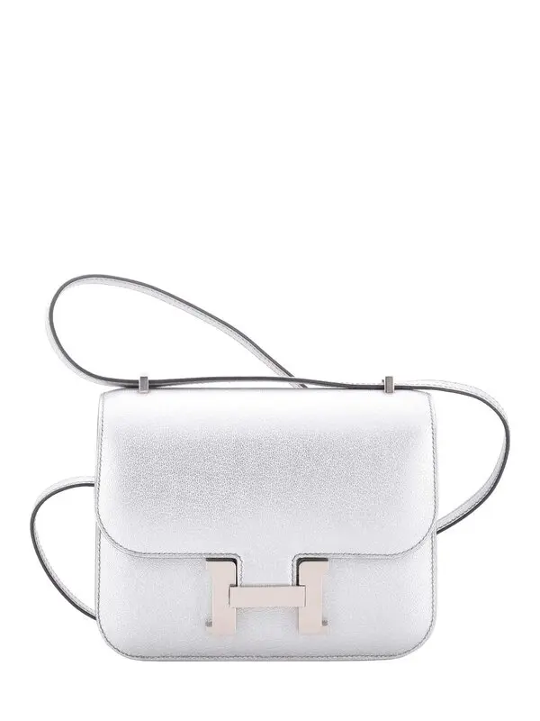 Hermès Constance Nm Bag Metallic Chevre Chamkilight 18 - Gris Argente
