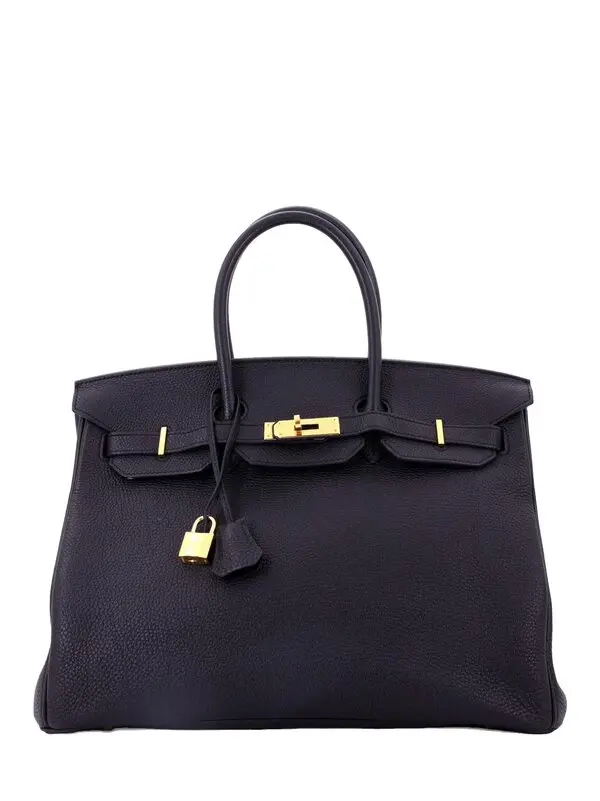 HERMES Birkin Handbag Black Togo With Gold Hardware 35 - Noir