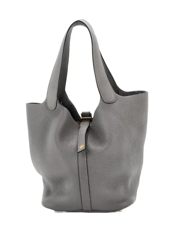 HERMES Picotin Lock Bag Clemence Mm - Gris Meyer