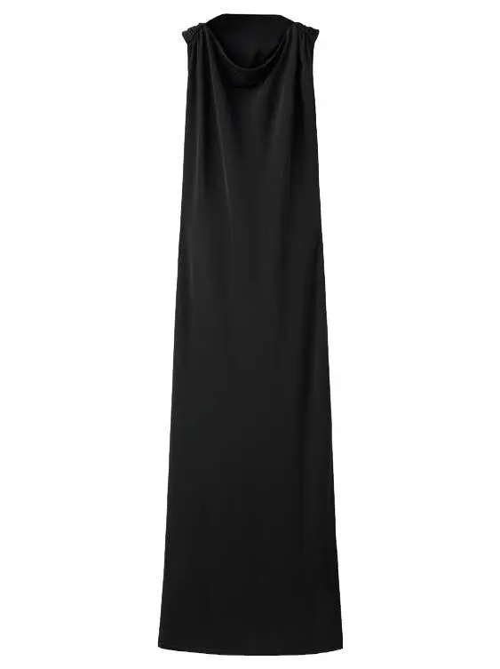 Mango Racerback Maxi Dress - Black
