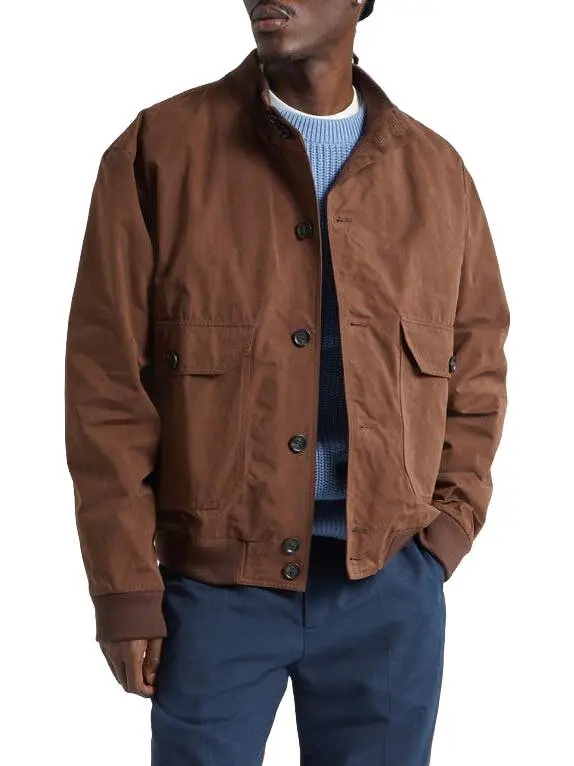 PALMES Water Repellent Nylon Jacket - Brown