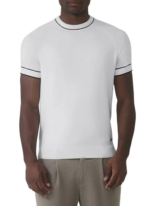 MAUVAIS Franco Slim Knit Tee - White