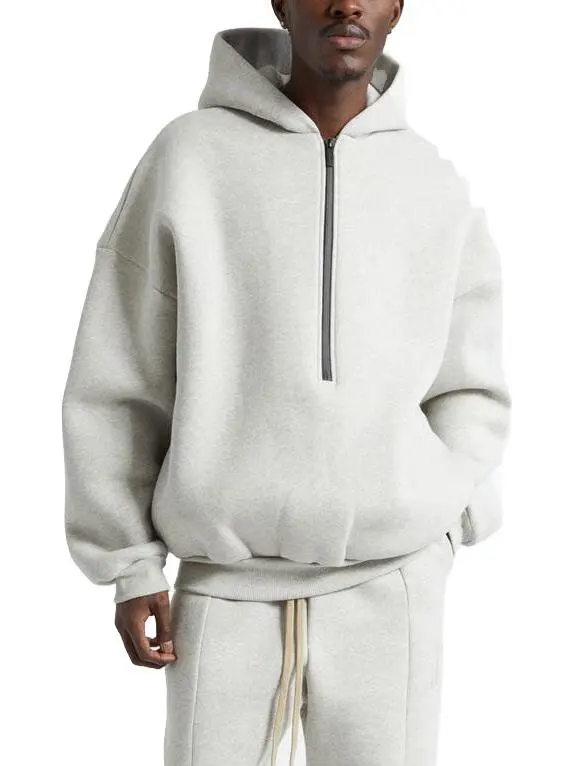 Fear Of God Athletic Half Zip Hoodie - Melange Grey Melange Grey