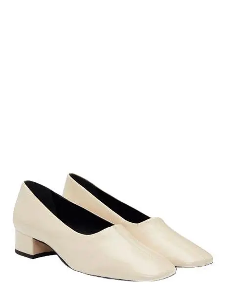 REFORMATION Inez Leather Pumps - Almond Eel