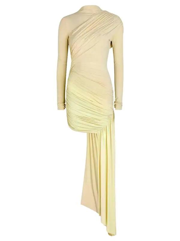 DE LA VALI Ravel Draped Mini Dress - Neutrals