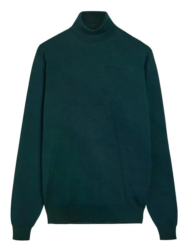 John Smedley Cherwell Turtleneck Long-sleeve Sweater - Green