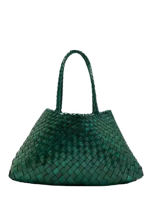 Dragon Diffusion Santa Croce Woven Braided Tote Bag - Green