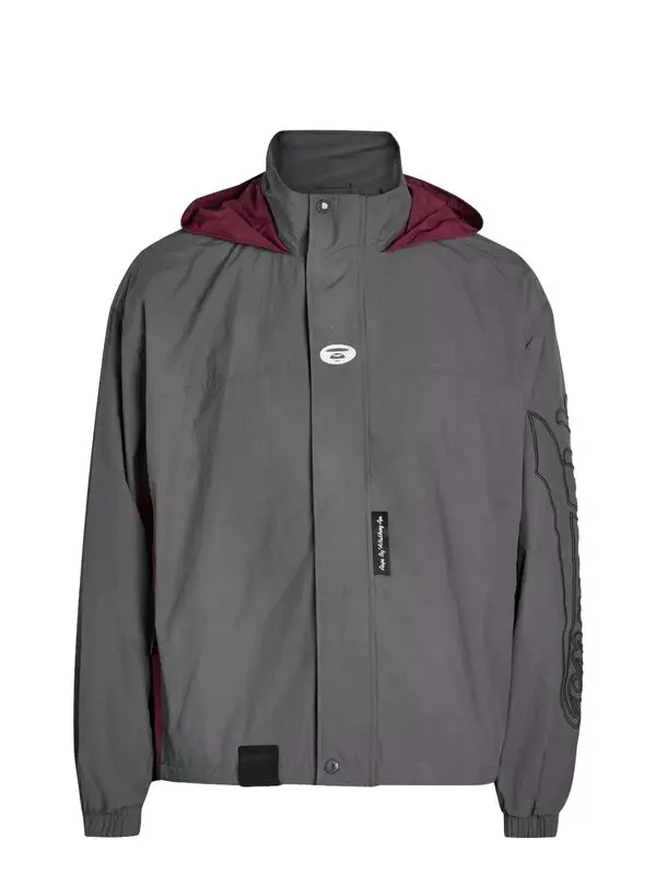 AAPE BY *A BATHING APE Logo-patch Hooded Jacket - Grey