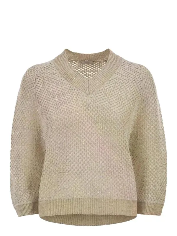 Peserico V-neck Sweater - Neutrals