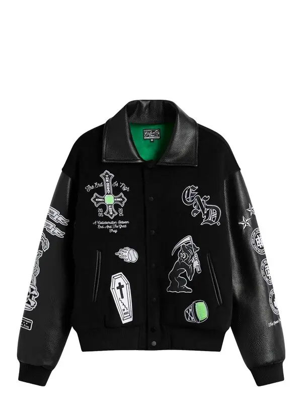 END. X The Great Frog Varsity Jacket - Black/emerald