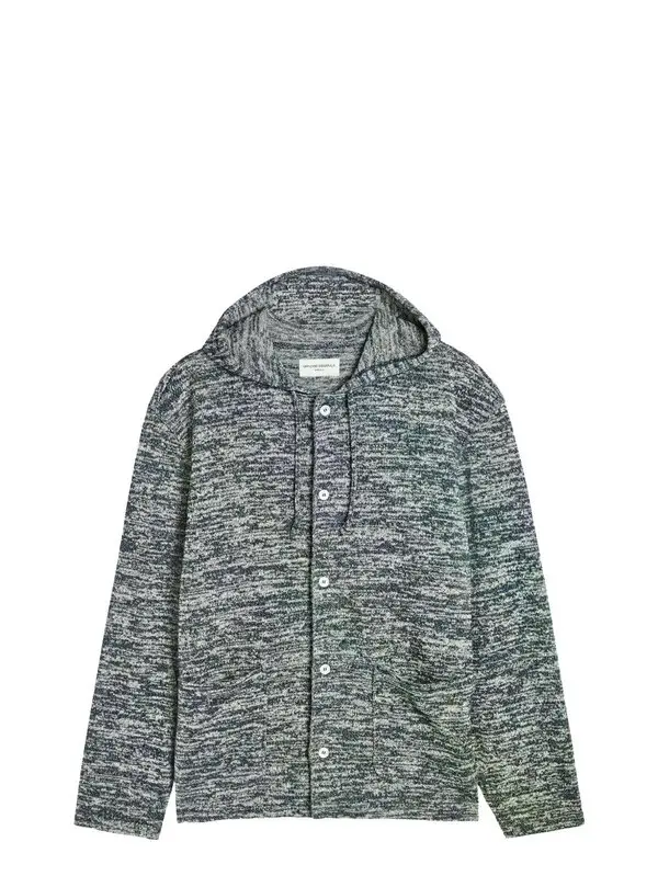 Officine Générale Basile Button-up Hoodie - Blue