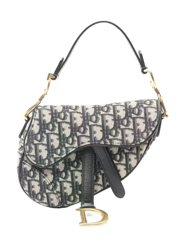 Dior Oblique Jacquard Saddle Bag - Neutrals