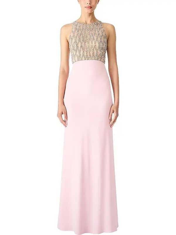 Jenny Packham Dewdrop Crystal-bodice Gown - Pink Zinnia