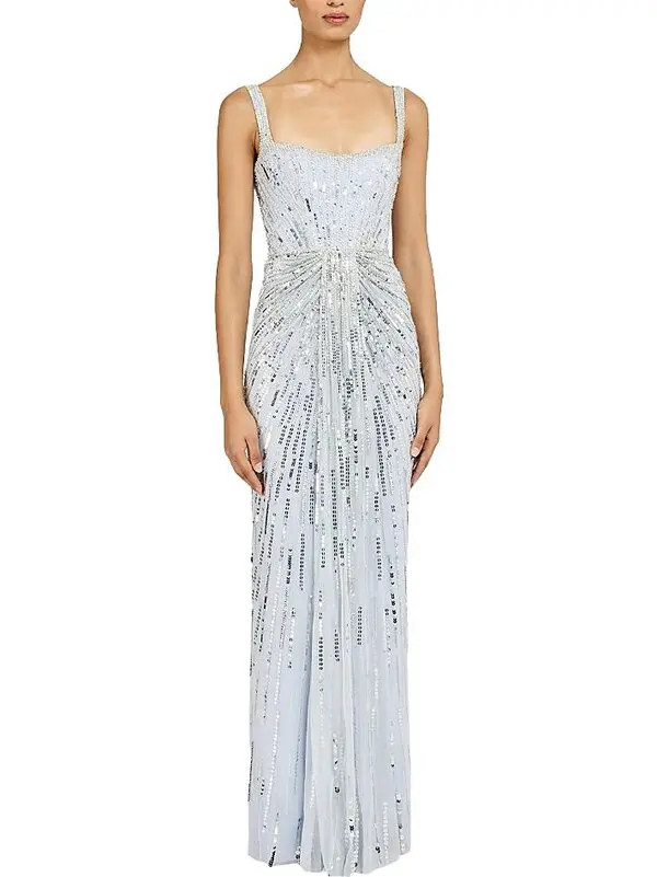 Jenny Packham Chrissy Sequin-embellished Gown - Silver Lake