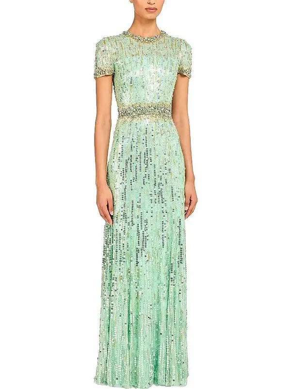 Jenny Packham Celeste Maxi Gown - Mint Julep