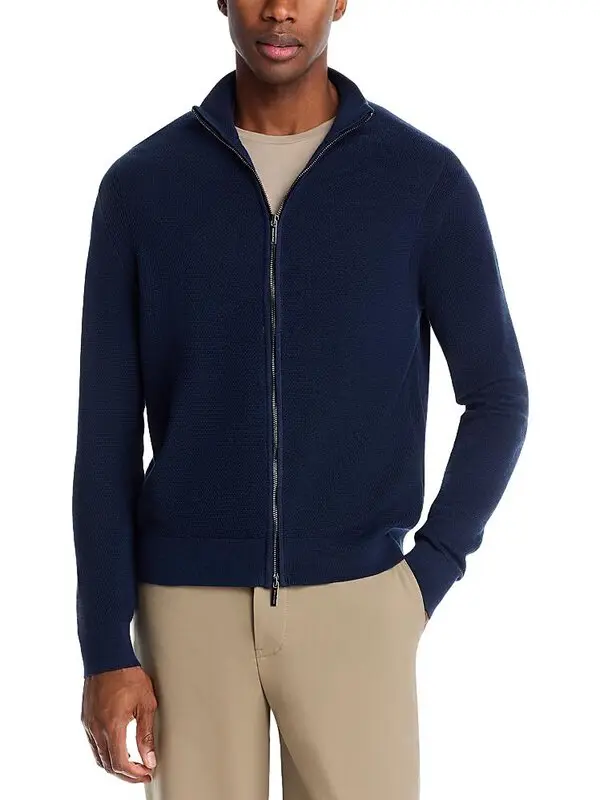Michael Kors Stitch Full Zip Sweater - Midnight
