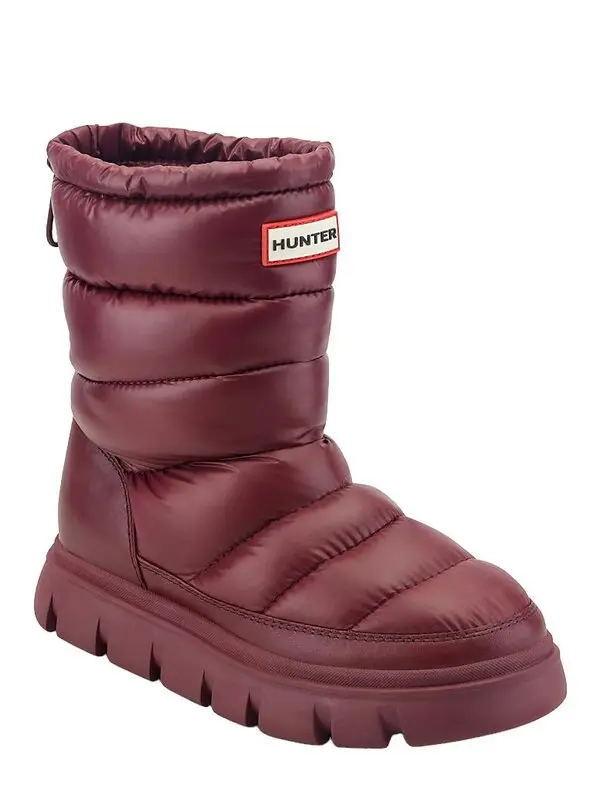 Hunter Maribels 3 Puffer Boots - Medium Red