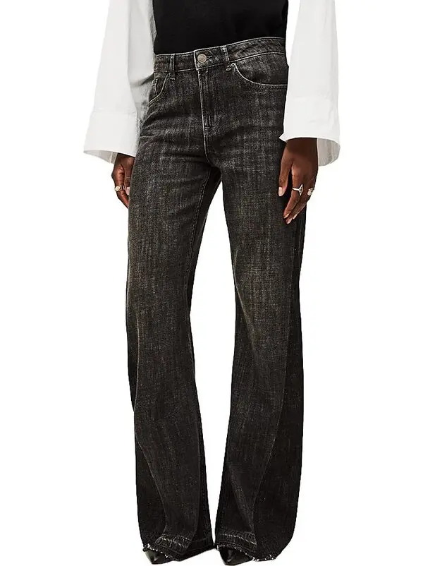 Ba&sh Fadou Mid-rise Flare Jeans - Blackstone