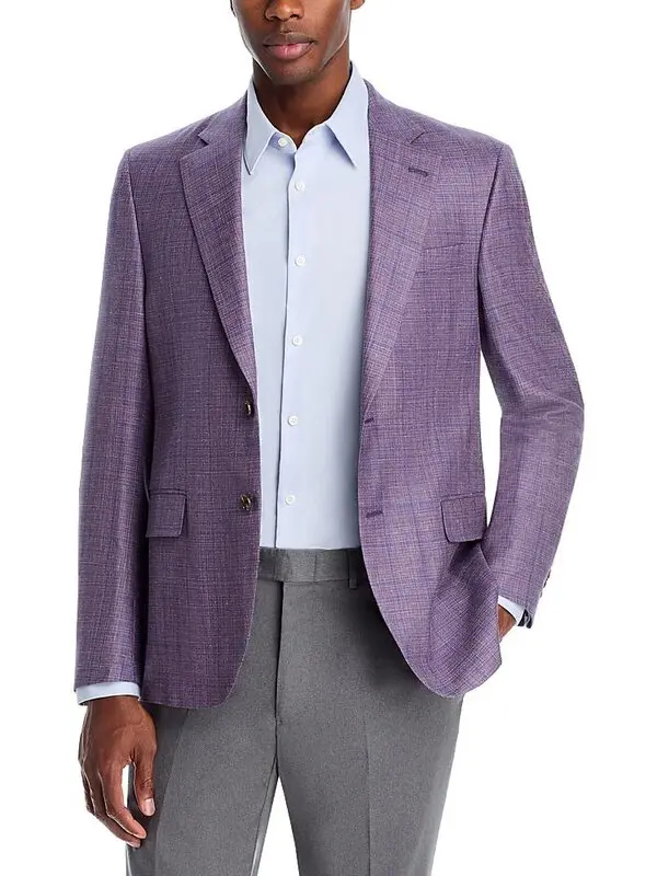 Peter Millar Classic Fit Windowpane Sport Coat - Purple/ Blue