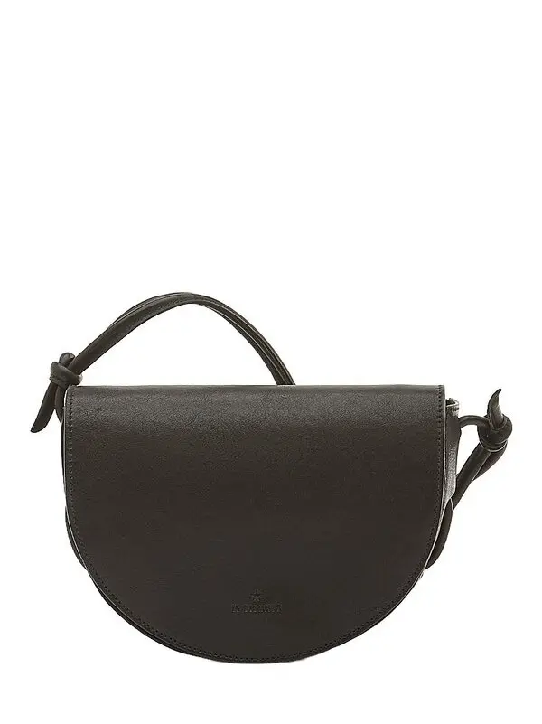 Il Bisonte Snodo Small Leather Crossbody Bag - Black