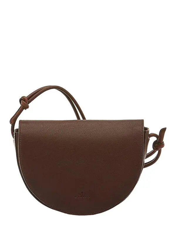 Il Bisonte Snodo Small Leather Crossbody Bag - Coffee