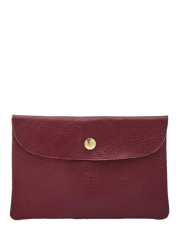 Il Bisonte Manuela Leather Coin Purse - Black Cherry