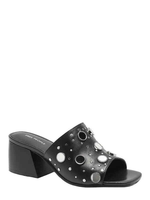 Free People Mirage Mules - Black Leather