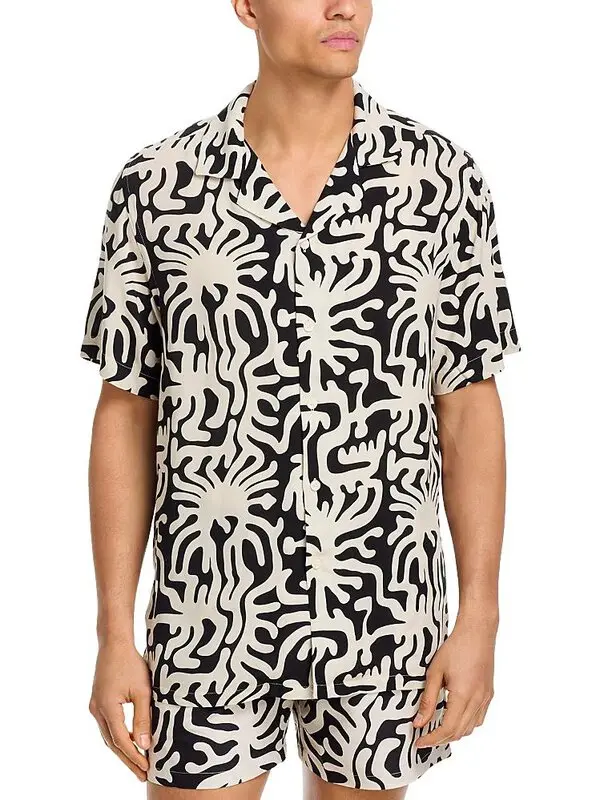 Oas Loefy Rocco Patterned Shirt - Black