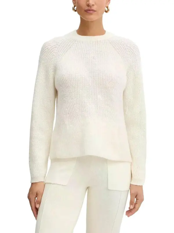 TWINSET Textured Pointelle Sweater - White
