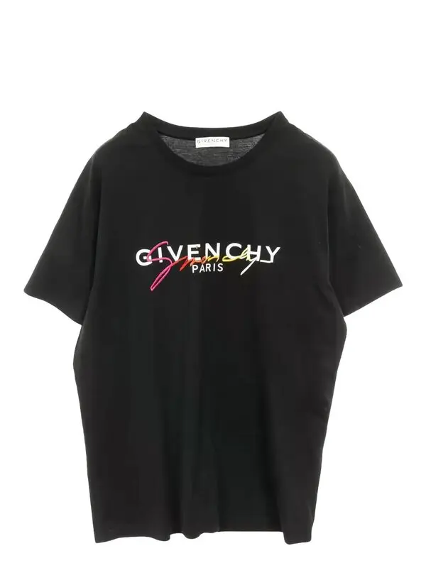 Givenchy 2010s Crew-neck Logo-print T-shirt - Black