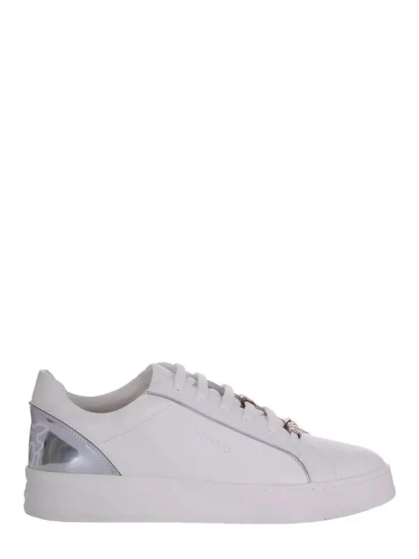 Pinko Metallic-detail Sneakers - White