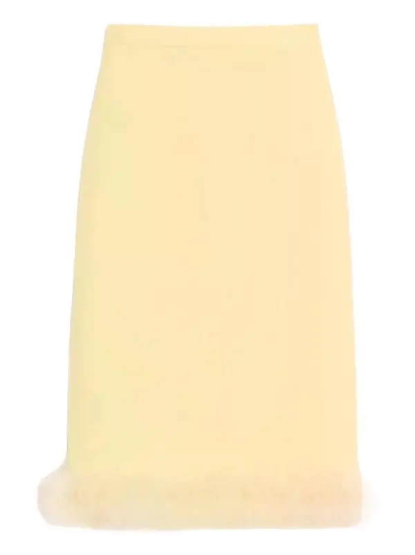 Valentino Garavani Crepe Couture Midi Skirt - Yellow