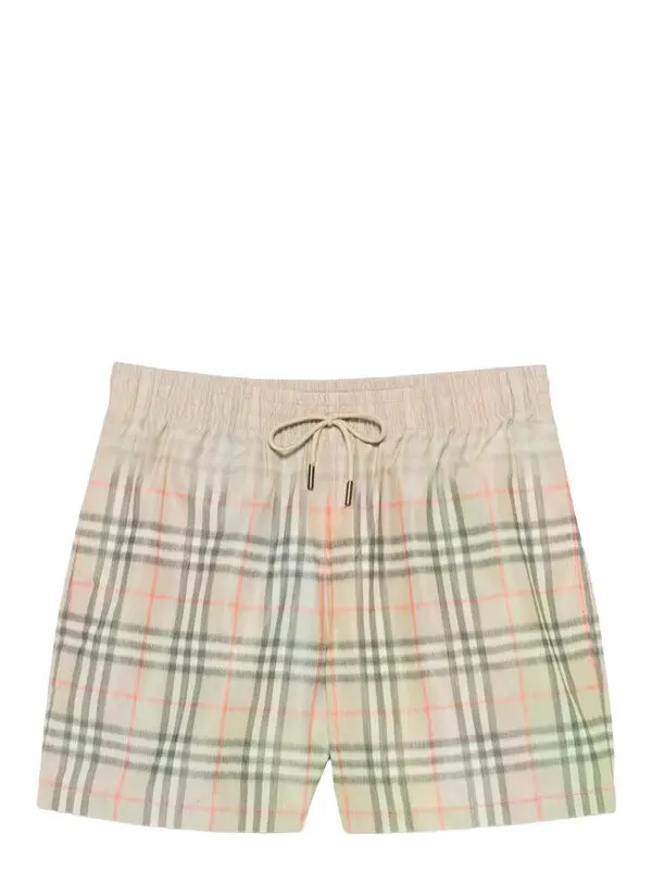 Burberry Checked Swim Shorts - Neutrals