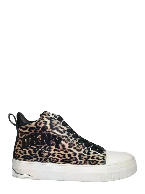 Dkny Leopard-print Sneakers - Brown