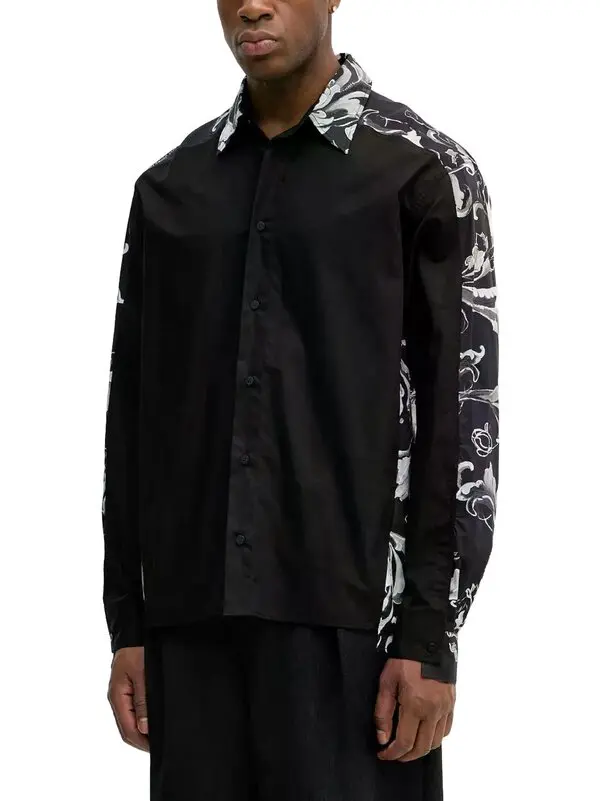 Versace Barocco-pattern Shirt - Black