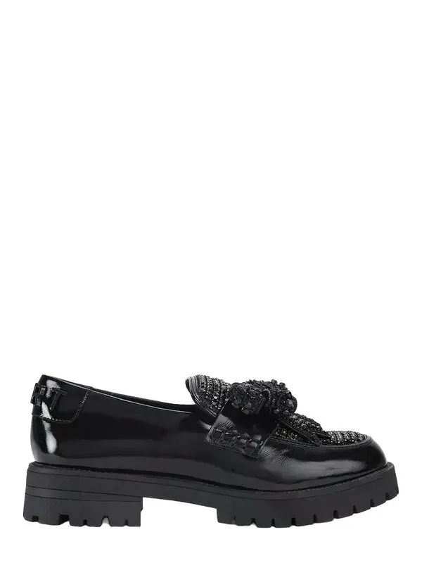 Kurt Geiger Embellished Loafers - Black