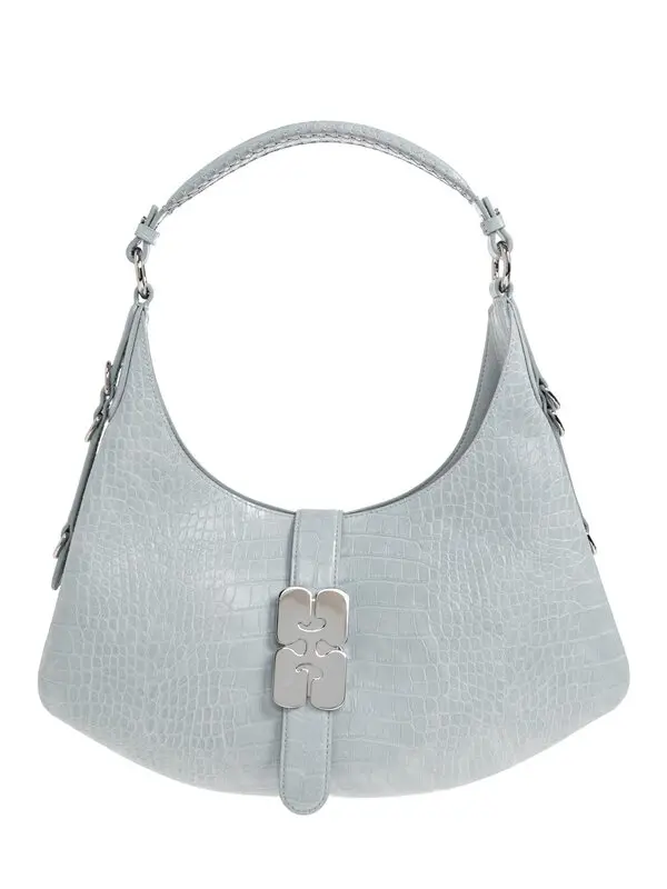 GANNI Eco Leather Shoulder Bag - Light Blue