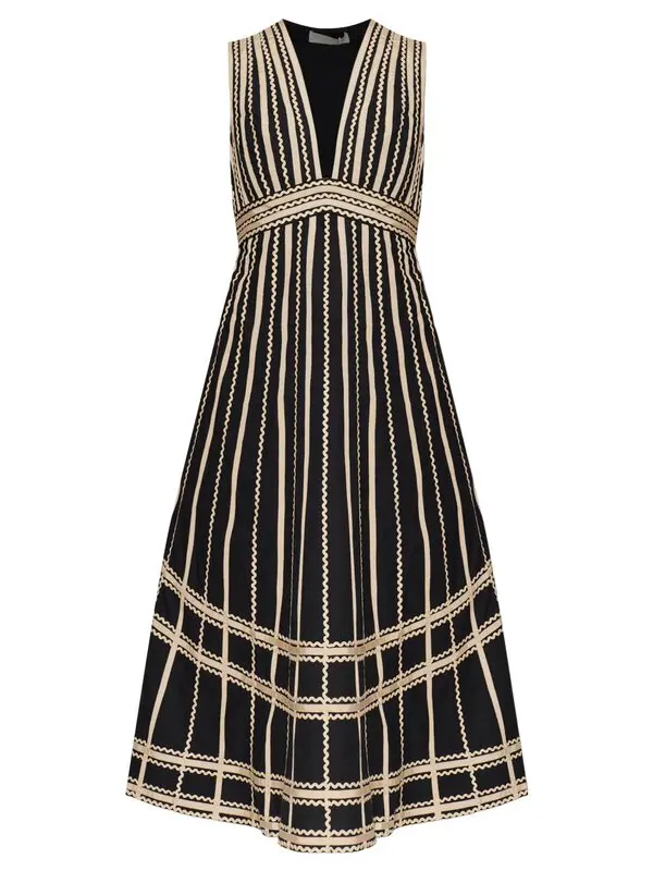 Ulla Johnson Palermo Flared Midi Dress - Black