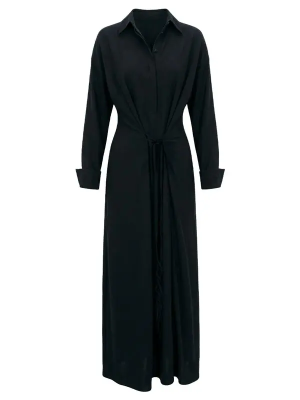 Sportmax Maxi Shirt Dress - Black