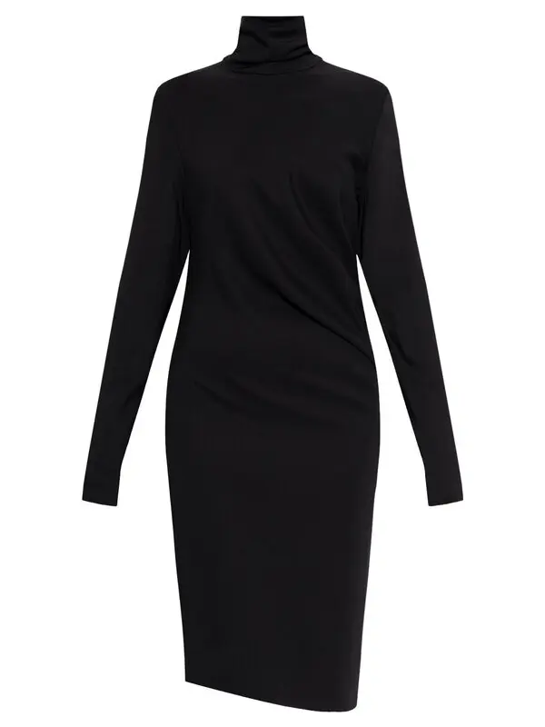 TOTEME Turtleneck Mini Dress - Black