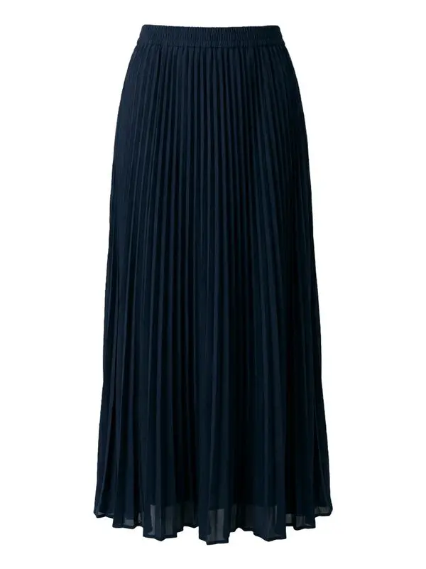 Michael Kors Pleated Maxi Skirt - Navy Blue