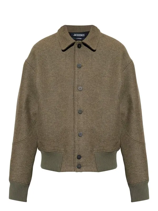 Jacquemus Wool ‘feltro’ Bomber Jacket - Green