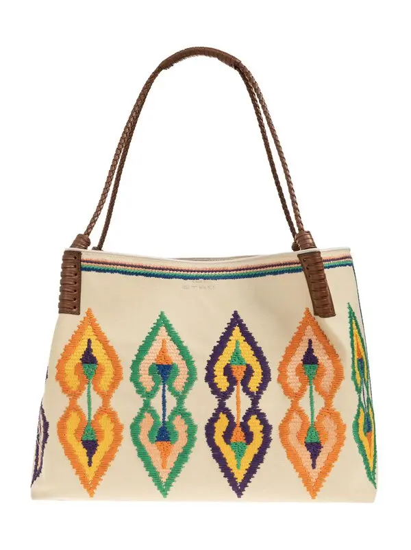Etro Libra Large Shoulder Bag - Beige