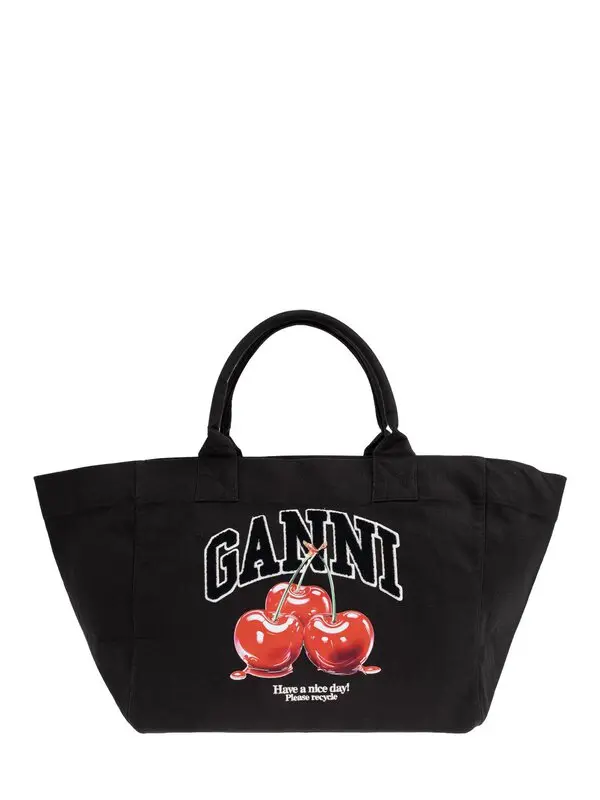 GANNI Shopper Bag - Black