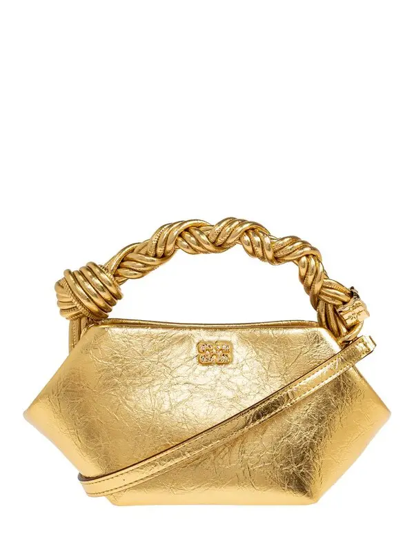 GANNI Handbag In Eco Leather - Gold